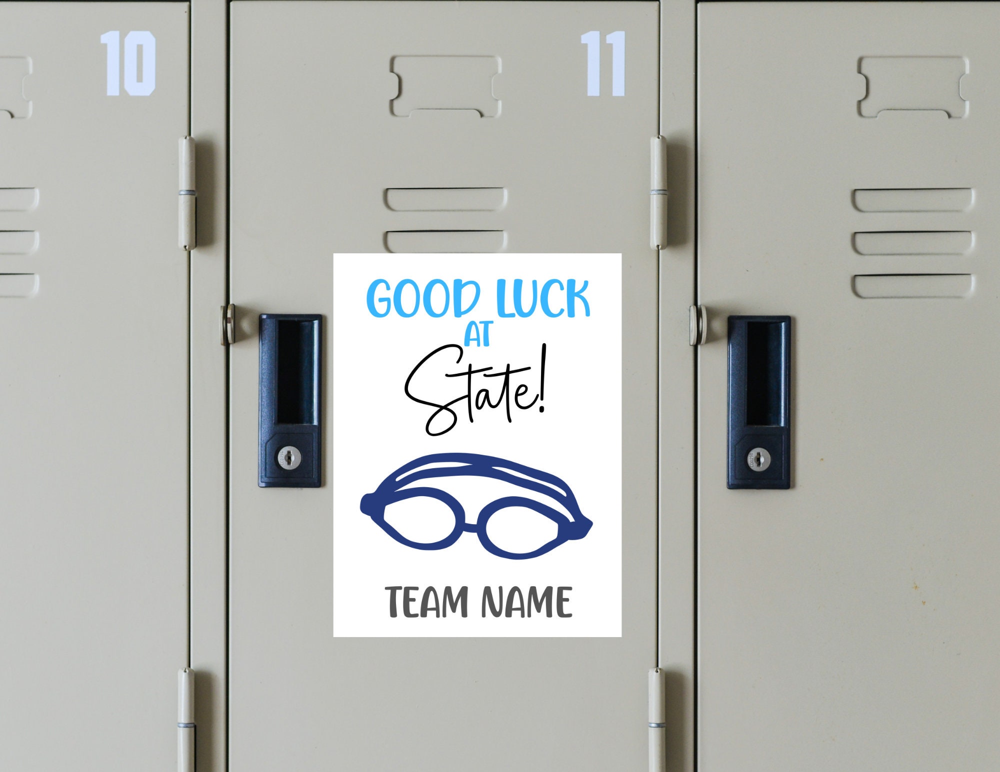 Editable Swimming Good Luck at State Printable Tag | Swim Dive Team ...