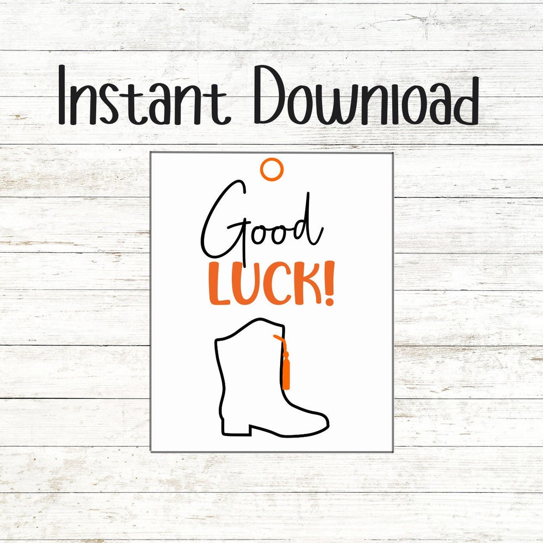 Drill Team Good Luck Printable Tag, Team Good Luck Tag, Printable Tag ...