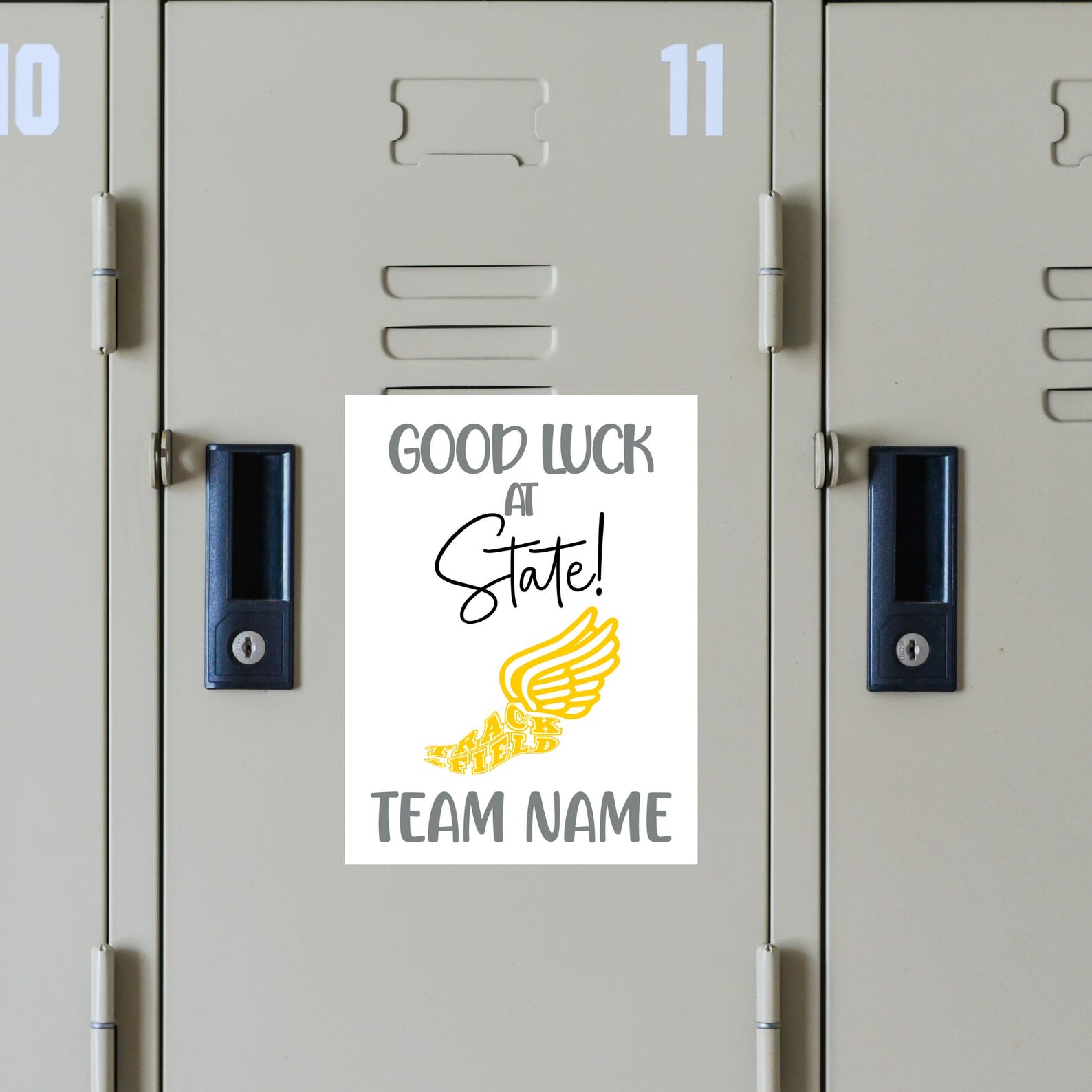 Editable TRACK Good Luck at State Printable Tag | Track & Field State ...