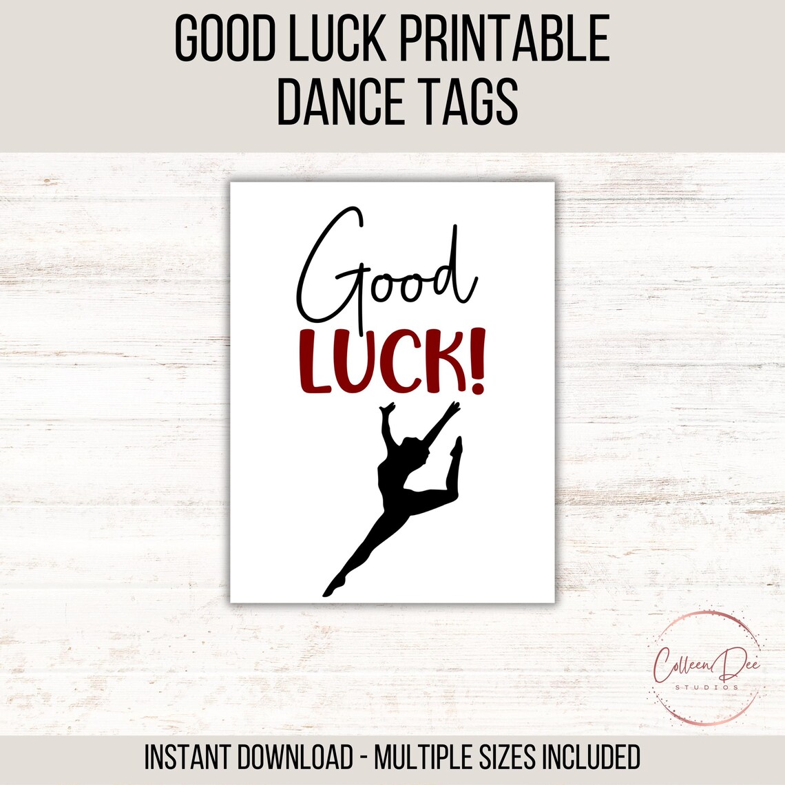 Dance Good Luck Printable Tag | Team Good Luck Tag | Dance Team | Dance ...