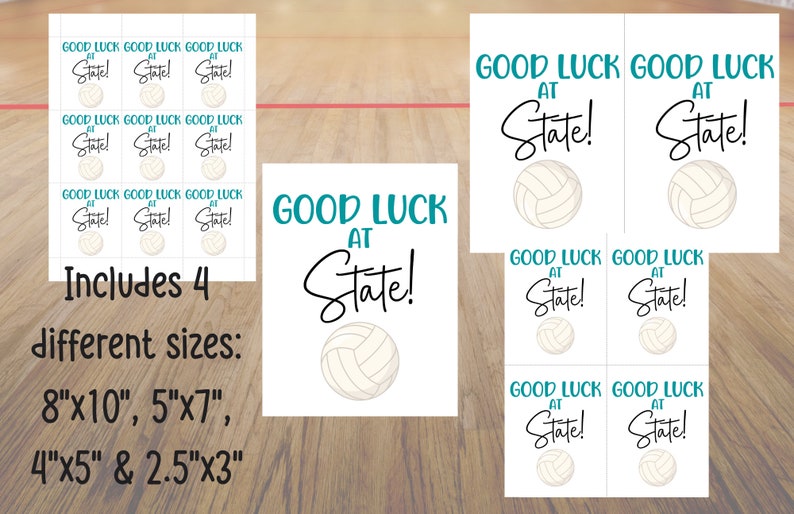 VOLLEYBALL Good Luck at State Printable Tag Team Good Luck VOLLEYBALL ...