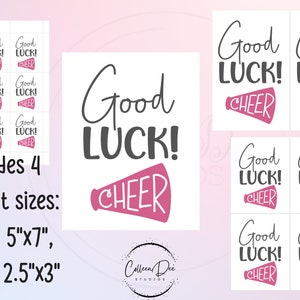 Cheer Good Luck Printable Tag | Team Good Luck Tag | Printable Tag ...