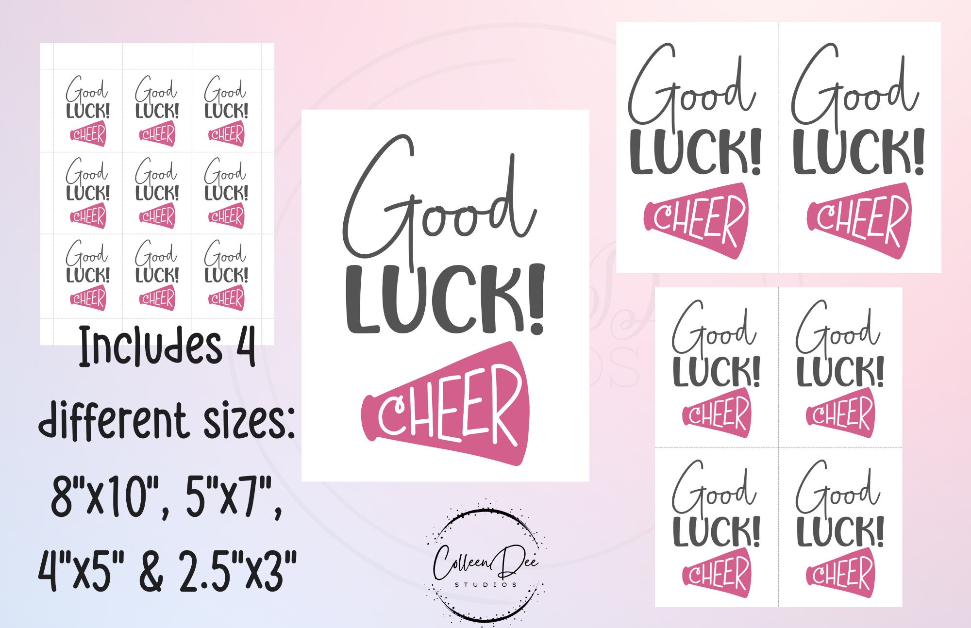 Cheer Good Luck Printable Tag Team Good Luck Tag Printable - Etsy