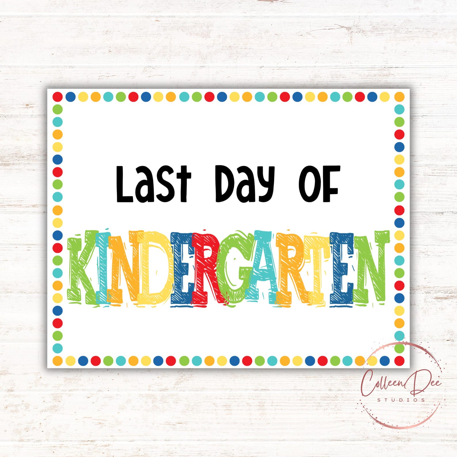 FIRST and LAST Day of KINDERGARTEN Sign Set | 1st Day of Kinder ...