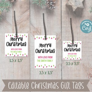 Editable Christmas Gift Tag Printable Edit Online in Corjl - Etsy