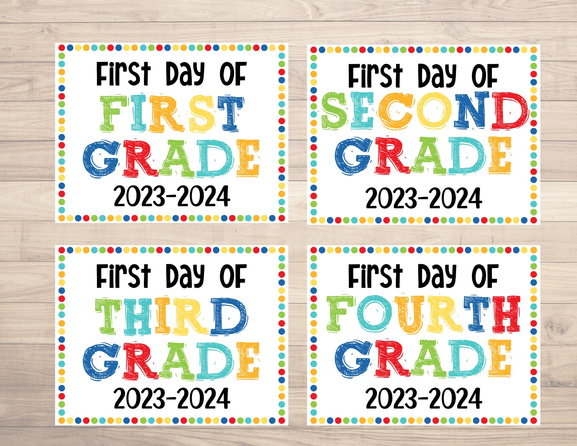 First Day School Printable Sign Bundle Includes Prek 8th - Etsy Australia