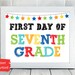 SEVENTH GRADE SIGN First Day of 7th Grade Sign Start School Sign ...