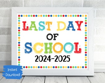 PRESCHOOL SIGN Last Day of Preschool Sign End of School Sign Printable ...