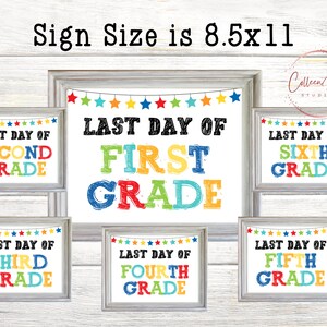 Last Day School Printable Sign Bundle Includes 18 Signs End of School ...