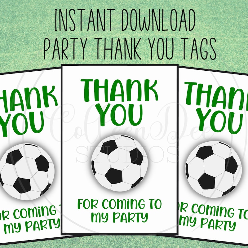 Soccer Thank You Tag - Etsy