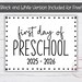 PRESCHOOL 2025-26 SIGN | 1st Day of Preschool Sign | Start School Sign ...