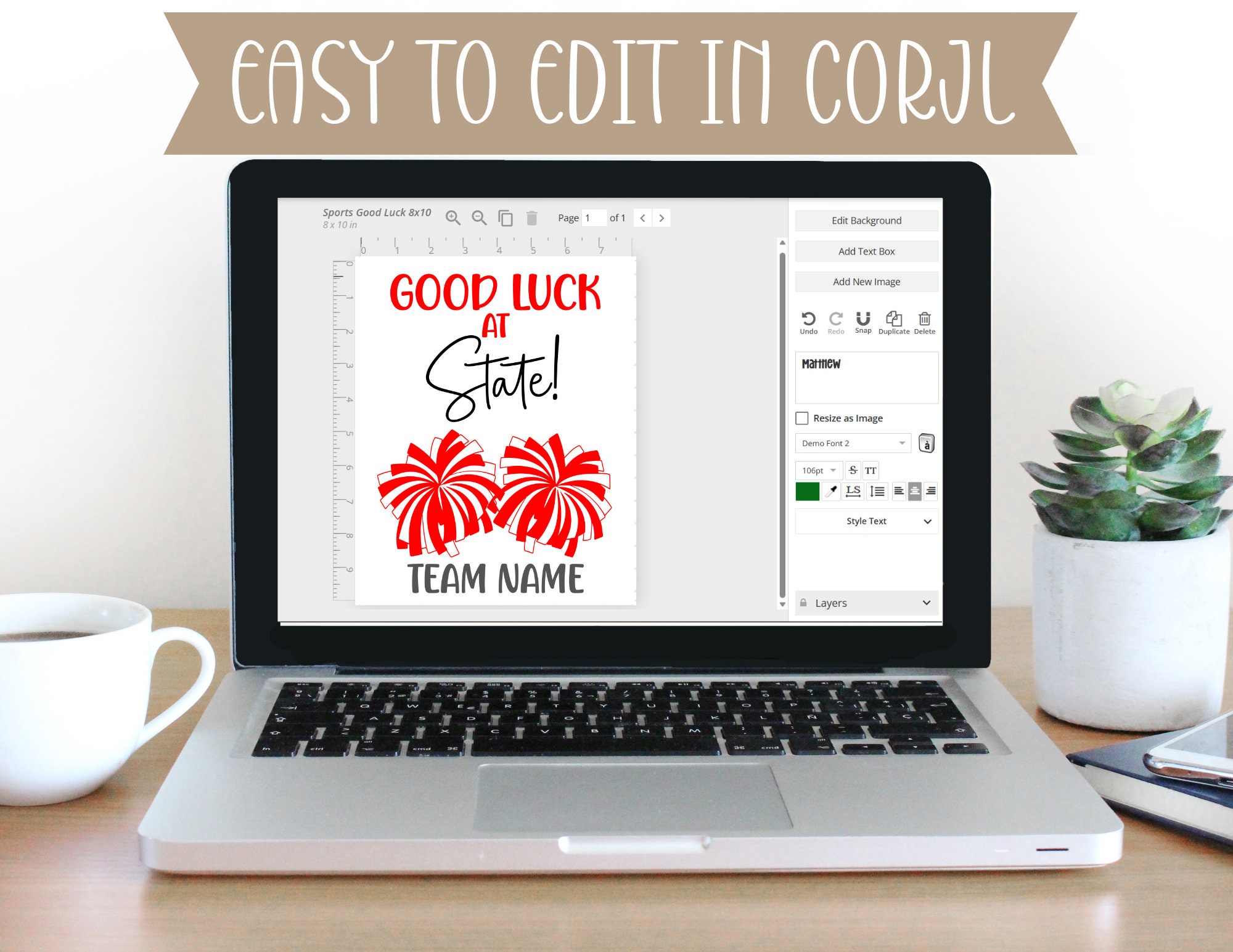 Editable Poms Cheer Good Luck State Printable Tag Poms Cheer - Etsy