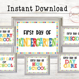 First Day of School Class of Sign Bundle | Includes 18 Signs | 1st 2nd ...