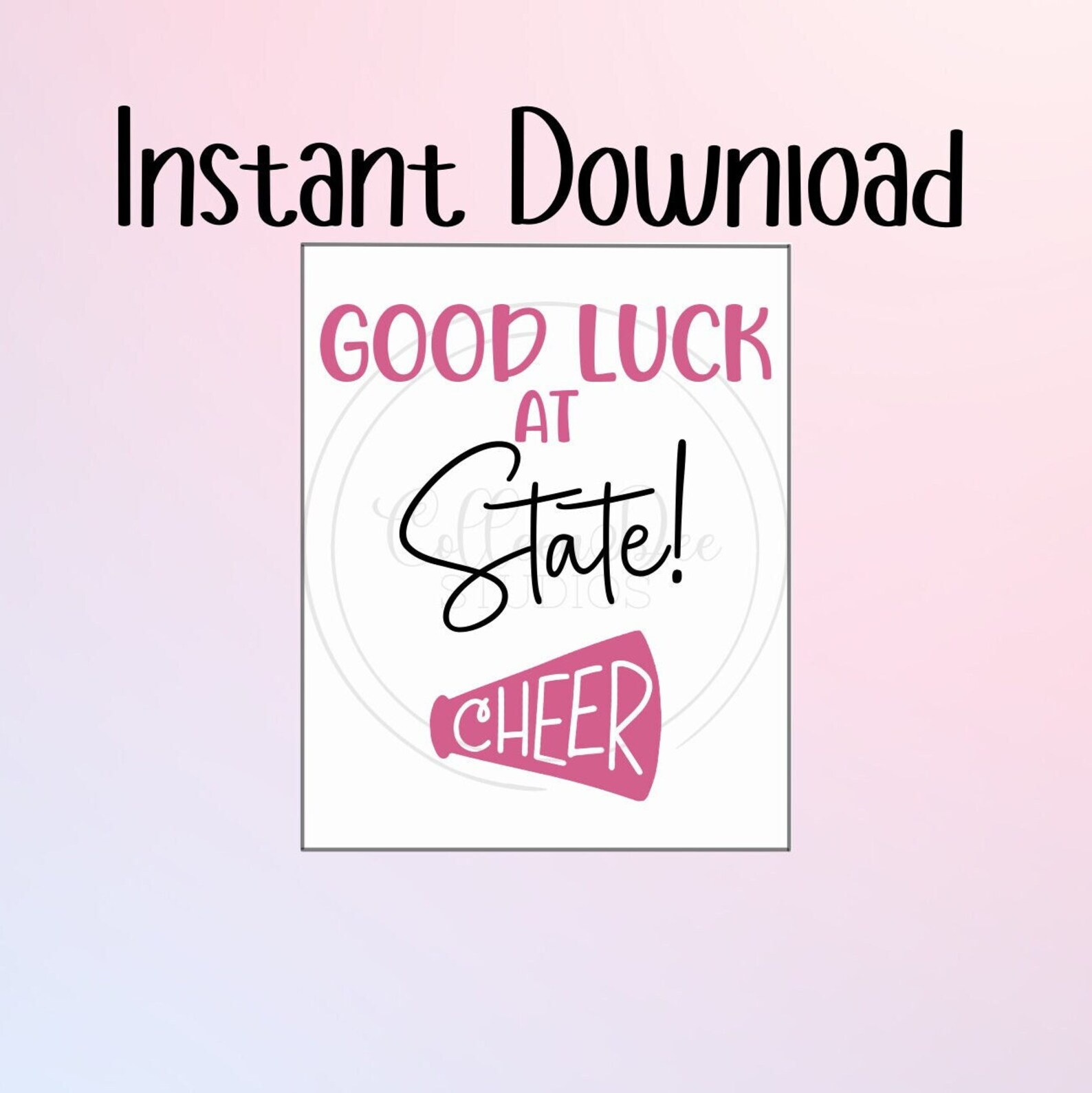 CHEER Good Luck at State Printable Tag Team Good Luck Tag - Etsy