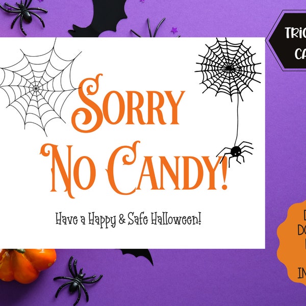 Halloween Candy Sign - Etsy