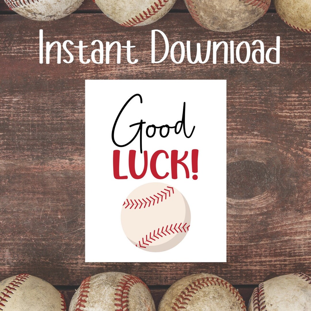 Baseball Good Luck Printable Tag | Team Good Luck | Printable Tag ...