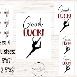 Dance Good Luck Printable Tag | Team Good Luck Tag | Dance Team | Dance ...