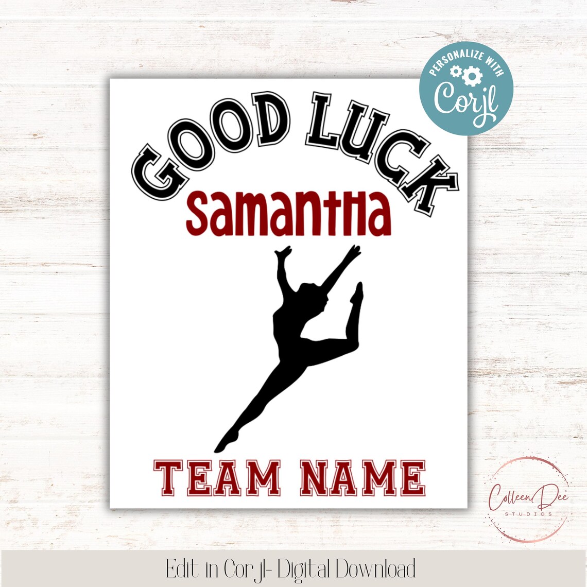 Editable Dance Good Luck State Printable Tag | Dance Team State Good ...