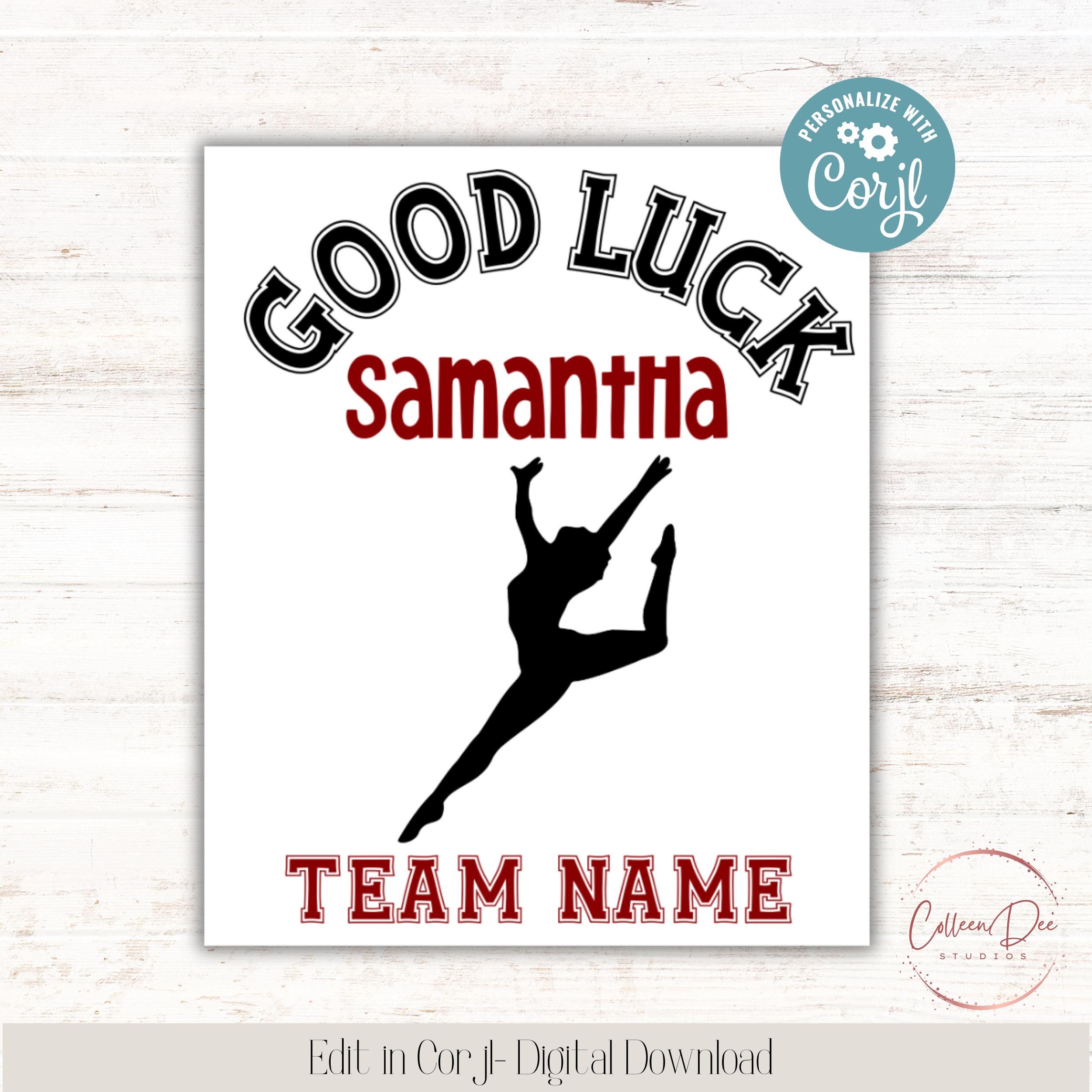Editable Dance Good Luck State Printable Tag | Dance Team State Good ...