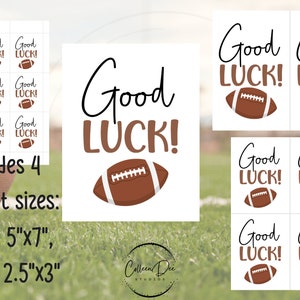 Football Good Luck Printable Tag | Team Good Luck Tag | Printable Tags ...