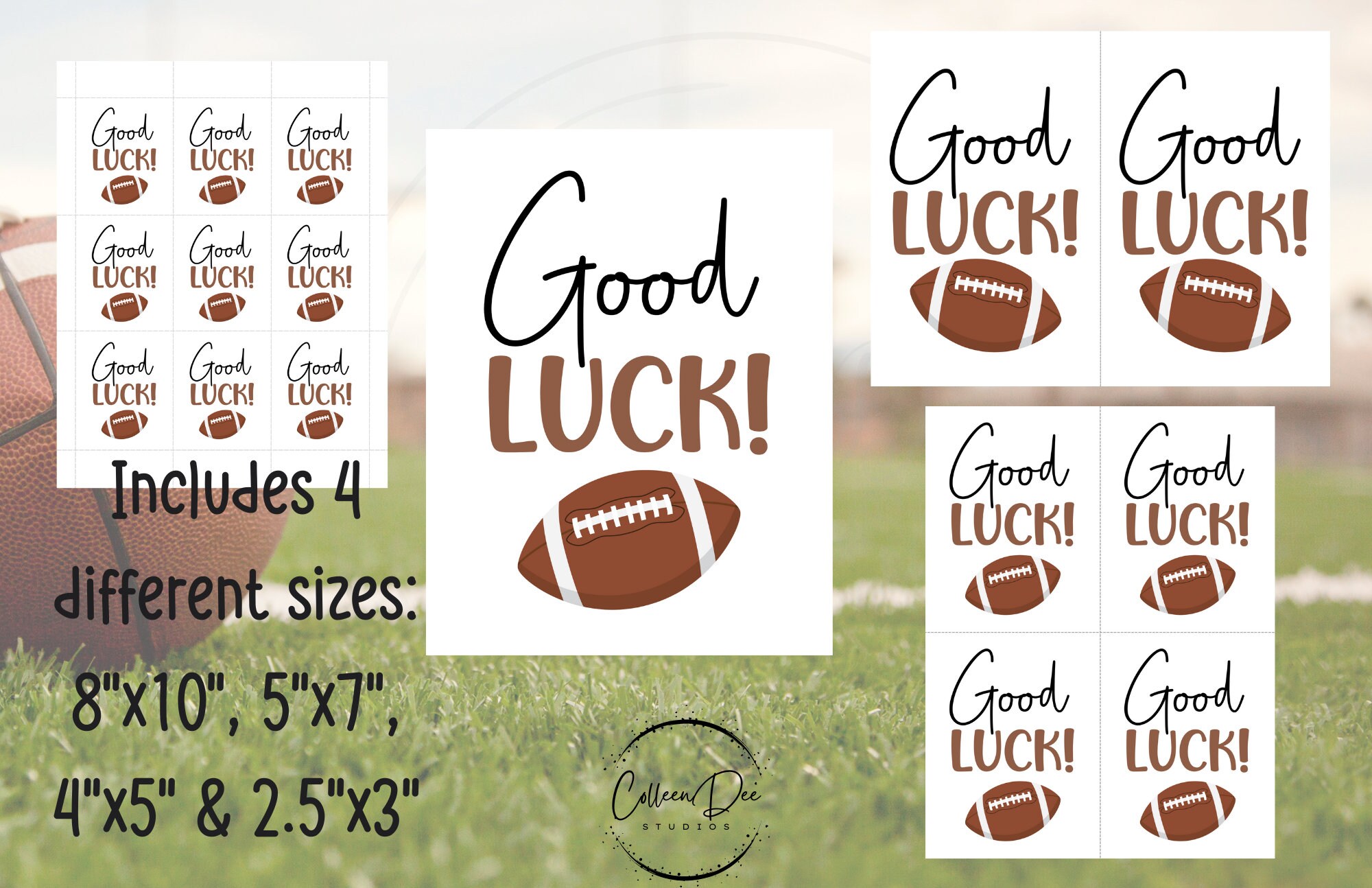 Football Good Luck Printable Tag | Team Good Luck Tag | Printable Tags ...