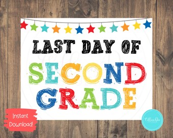 FIRST GRADE SIGN Last Day of First Grade Sign End of | Etsy
