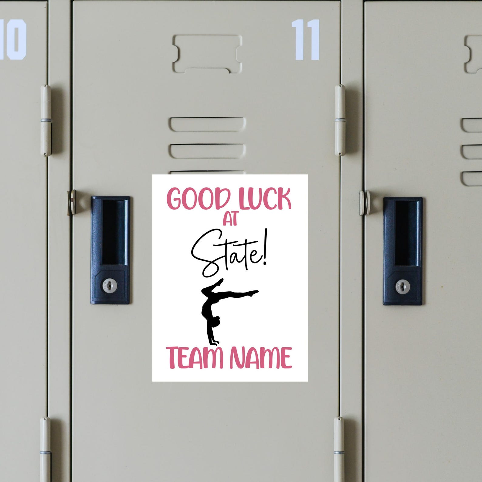 Editable Gymnastics Good Luck State Printable Tag | Gymnastics Team ...