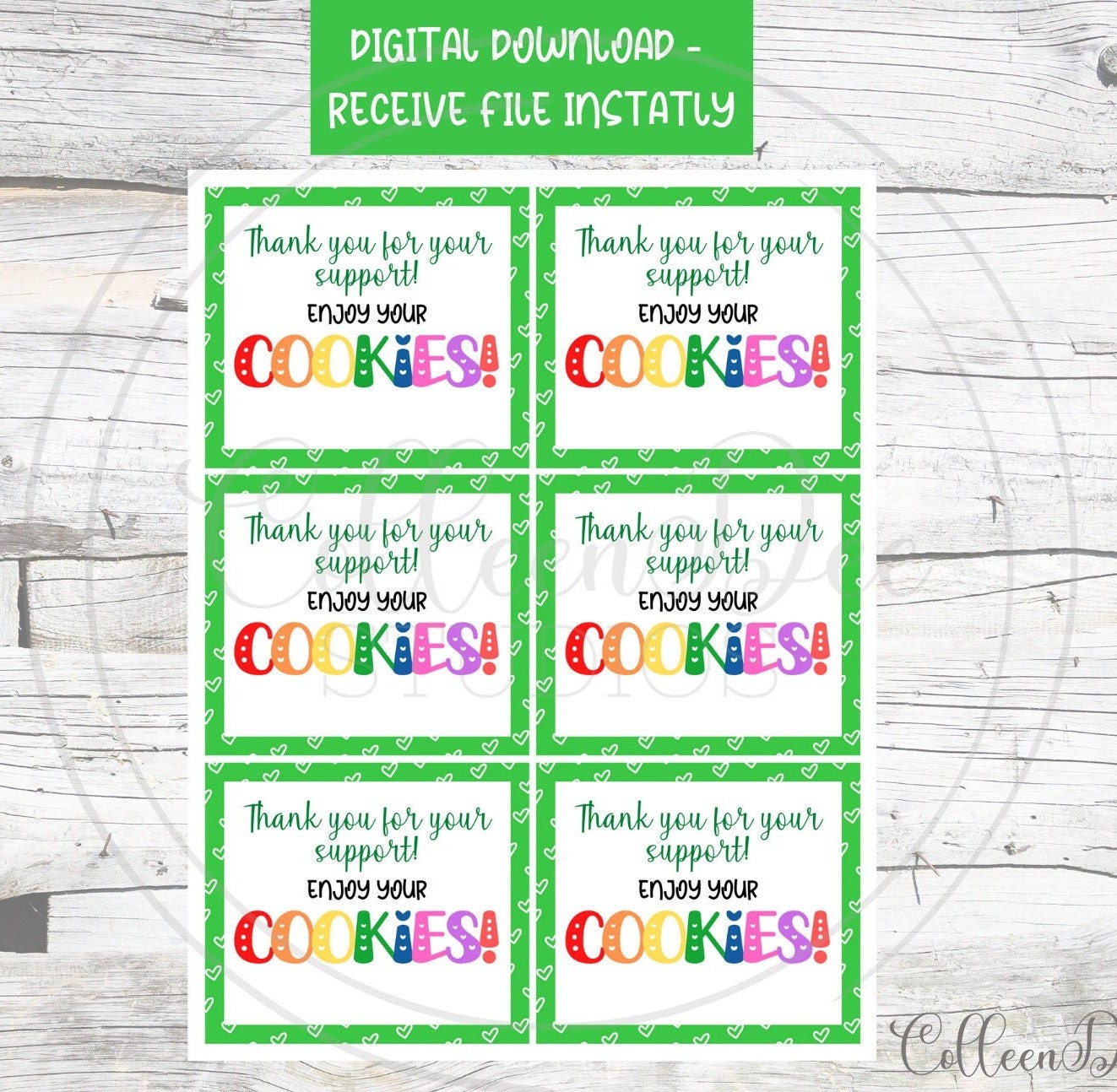 Scout Cookie Thank You Note Cookie Booth Scout Cookie - Etsy