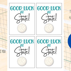 VOLLEYBALL Good Luck at State Printable Tag Team Good Luck - Etsy