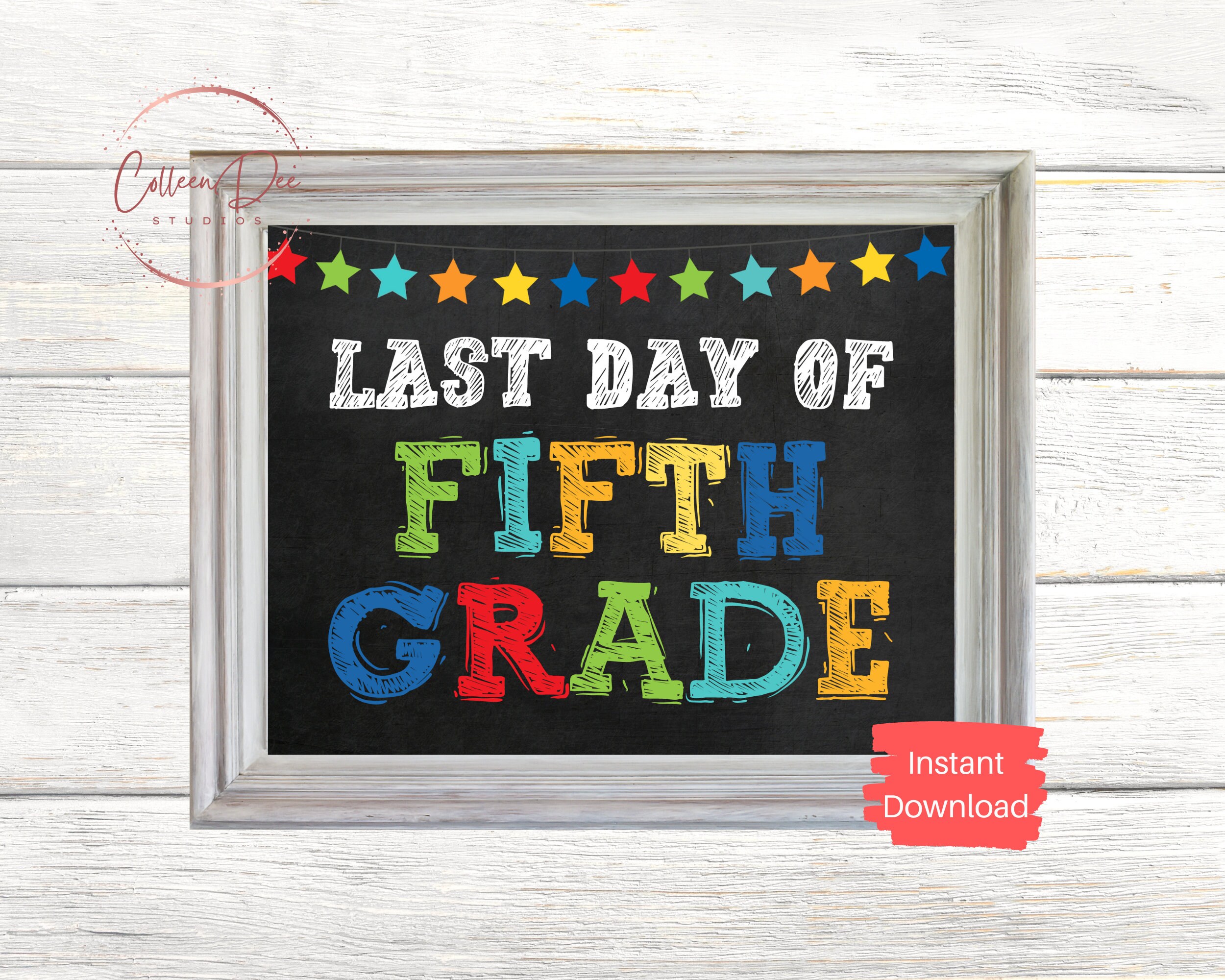 FIFTH GRADE SIGN Last Day of Fifth Grade Sign End of - Etsy