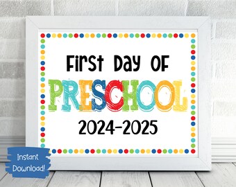 FIRST GRADE 2024-25 SIGN 1st Day of First Grade Sign Start of School ...