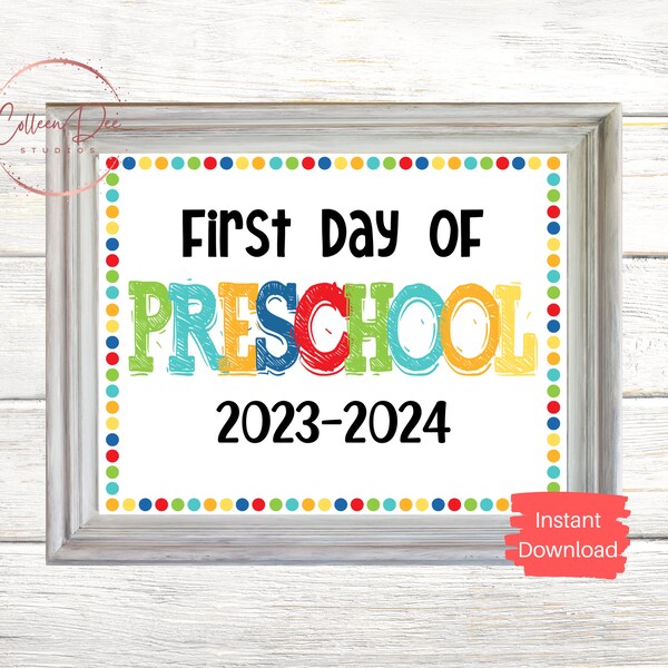 Preschool Sign - Etsy