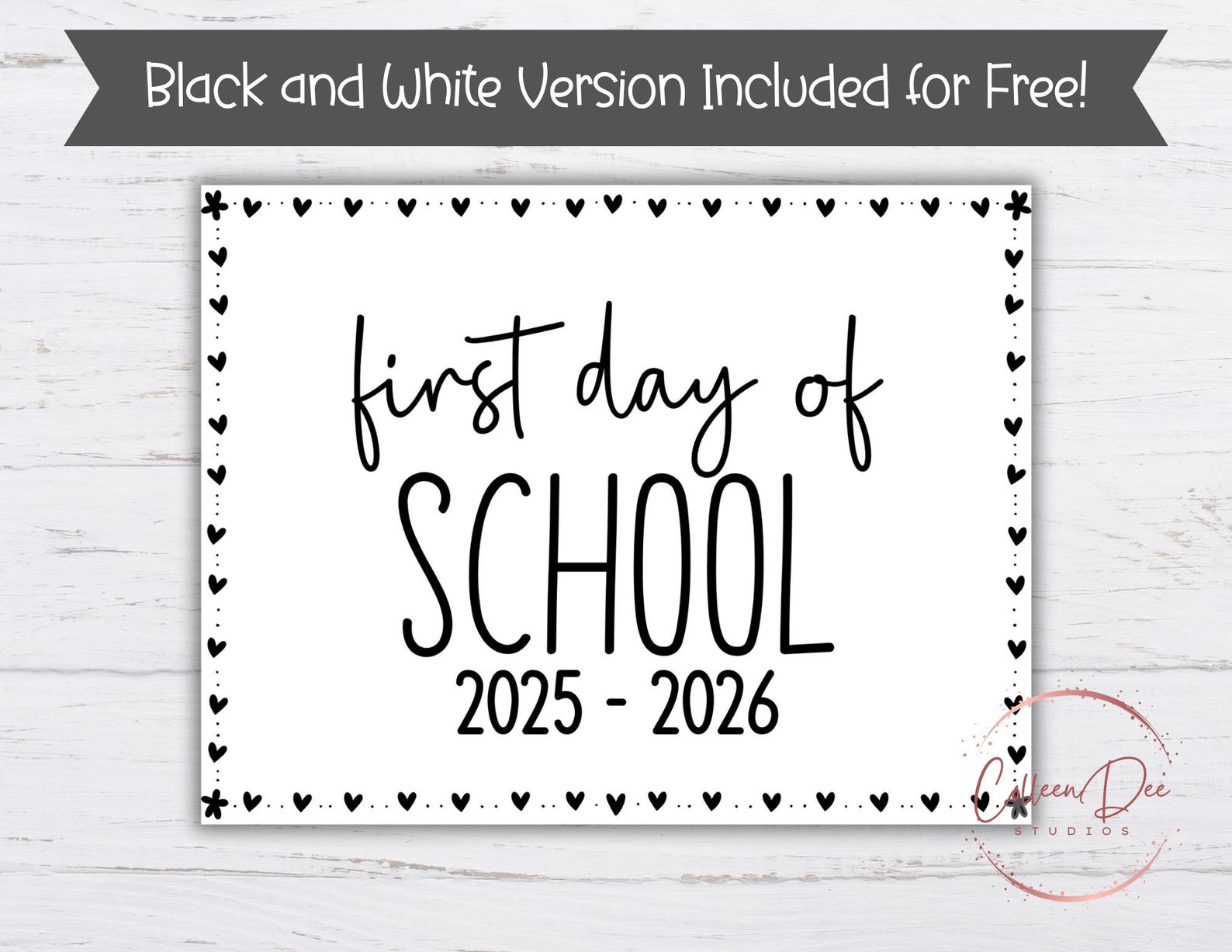 First Day of School 2025-2026 Printable | First Day of School Sign ...