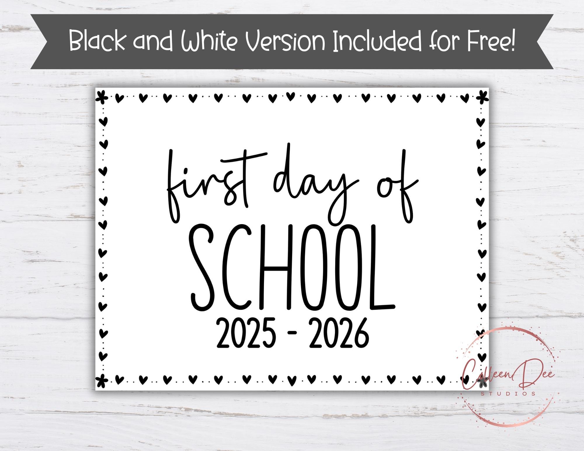 First Day of School 2025-2026 Printable | First Day of School Sign ...
