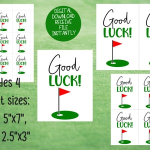 Golf Good Luck Printable Tag | Team Good Luck Tag | Printable Tag ...