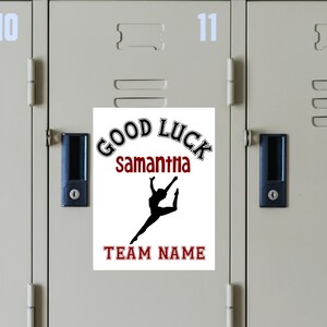 Editable Dance Good Luck Printable Sign | Dance Team Good Luck | Edit ...