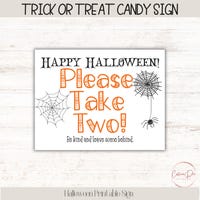 Printable Halloween Trick-or-treat Sign – "please Be Kind and Only Take ...
