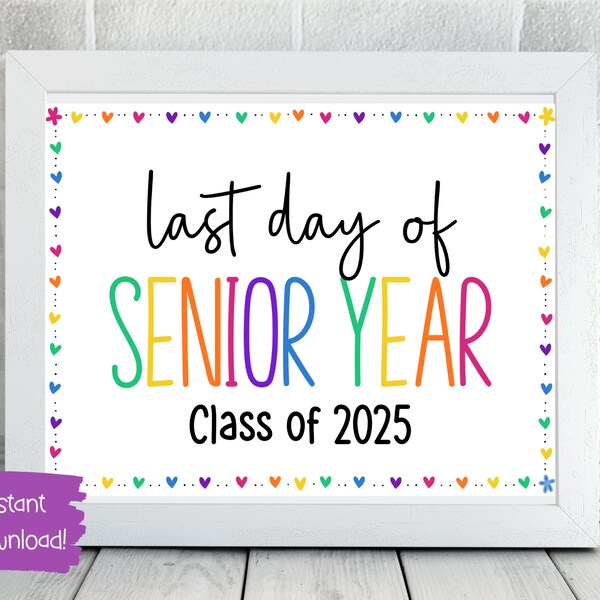 Last Day of School Sign Printable - Etsy