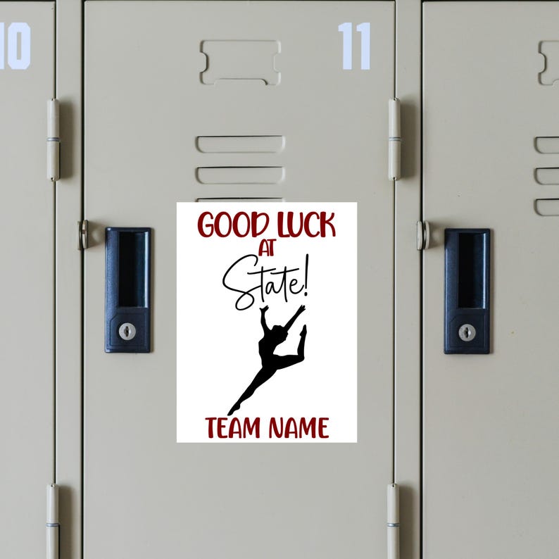 Editable Dance Good Luck Printable Sign | Dance Team Good Luck | Edit ...