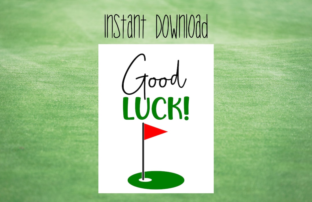 Golf Good Luck Printable Tag | Team Good Luck Tag | Printable Tag ...