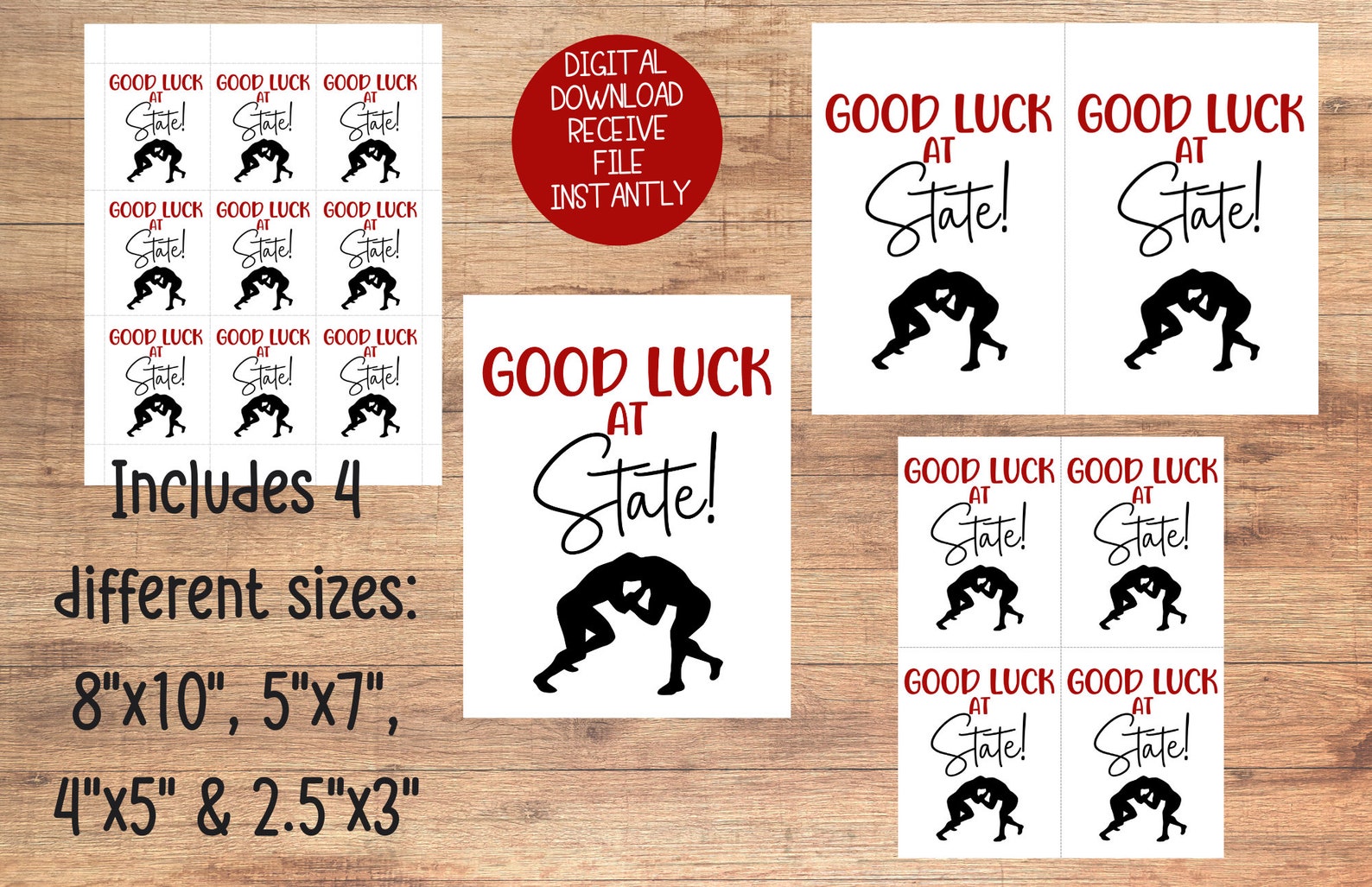 Wresting Good Luck at State Printable Tag Team Good Luck Tag Wrestling ...
