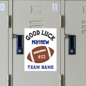 Editable Football Good Luck Printable Sign | Football Team Good Luck ...