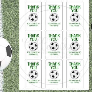 Soccer Thank You for Coming to My Party Printable Tag | Thank You Tag ...