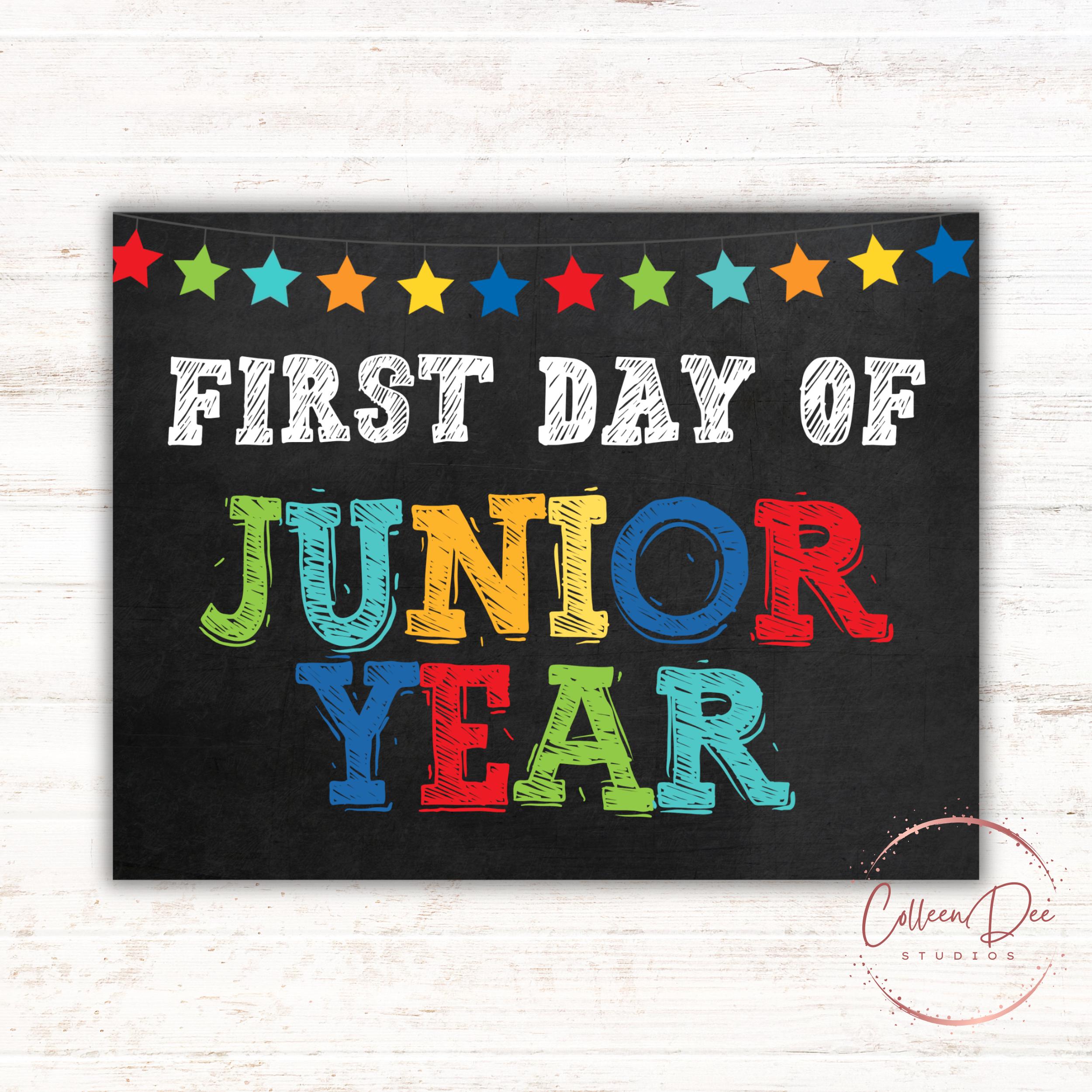 FIRST and LAST Day of JUNIOR Year Sign Set | 1st Day of 11th Grade ...