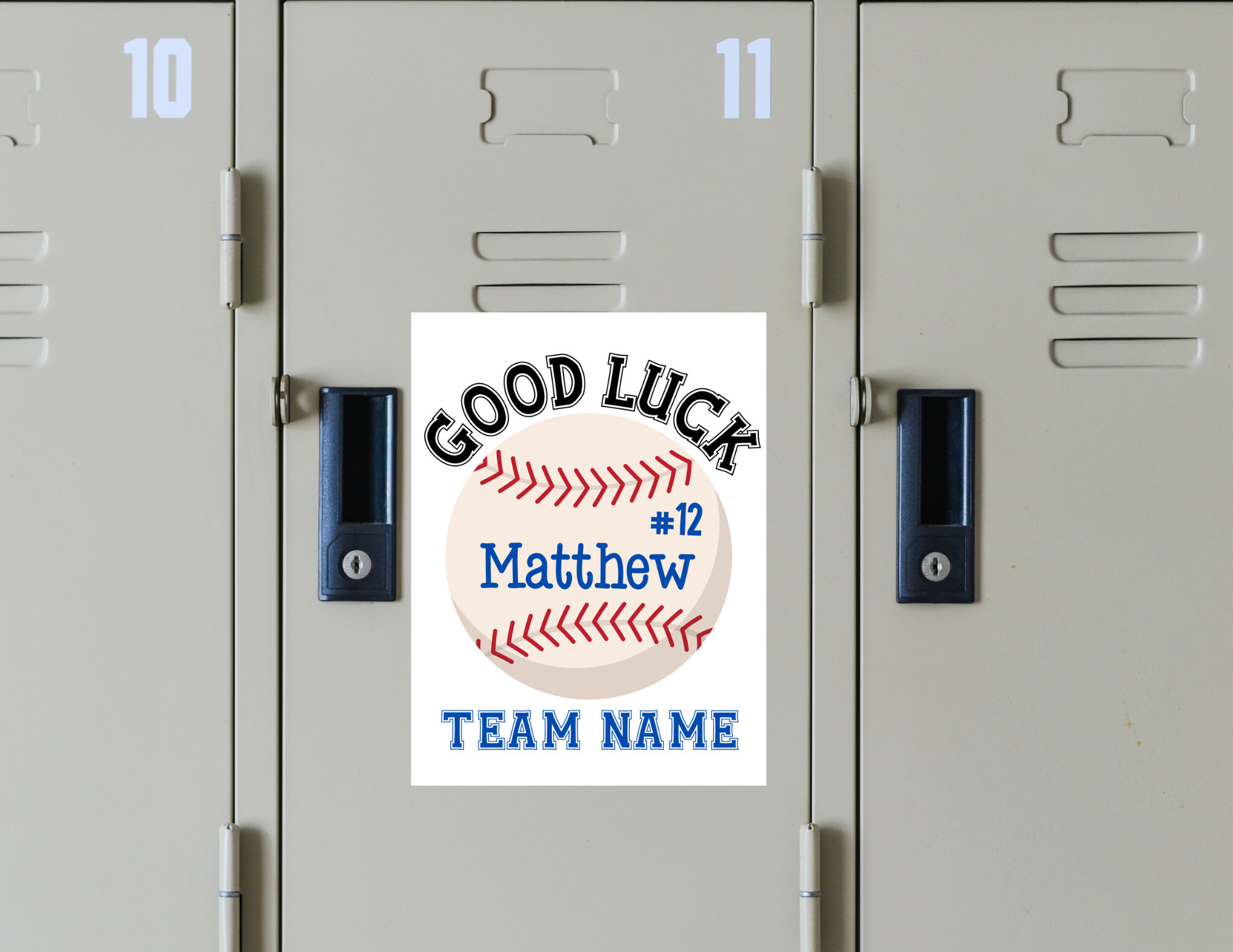 Editable Baseball Good Luck Printable Sign | Baseball Team Good Luck ...