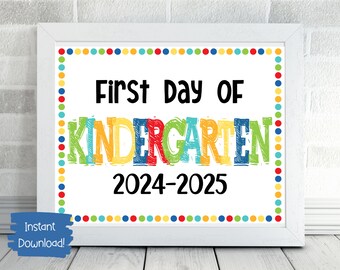 FIRST GRADE 2024-25 SIGN 1st Day of First Grade Sign Start of School ...