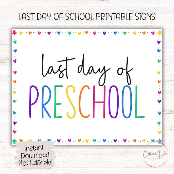 Last Day Preschool - Etsy