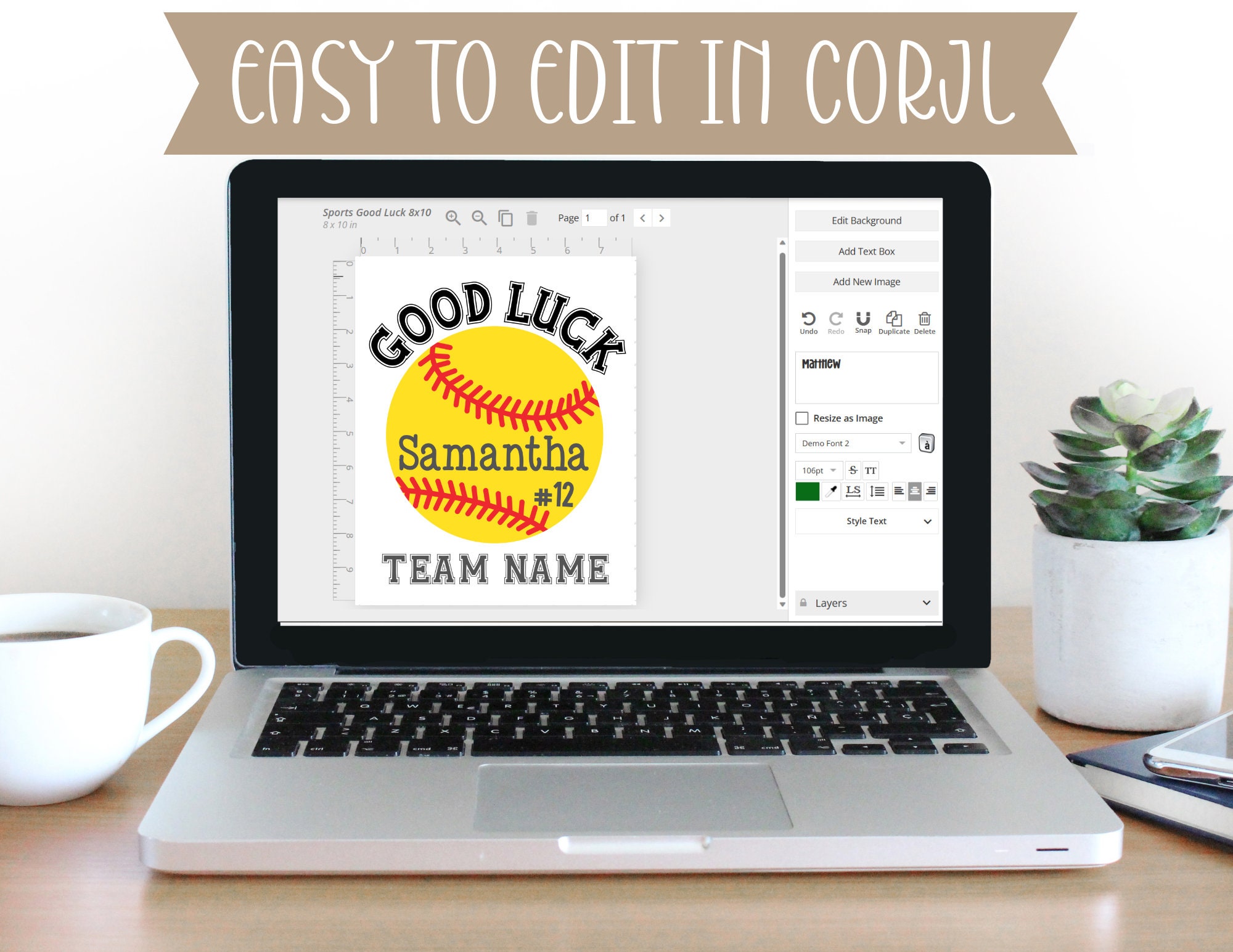 Editable Softball Good Luck Printable Sign Softball Team - Etsy