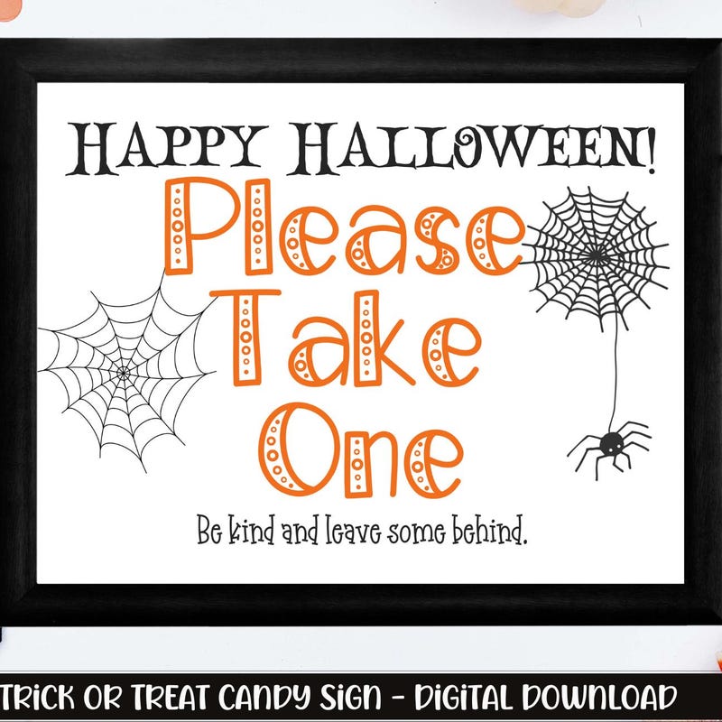 Halloween Candy Sign - Etsy