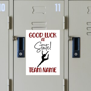 Editable Dance Good Luck State Printable Tag | Dance Team State Good ...